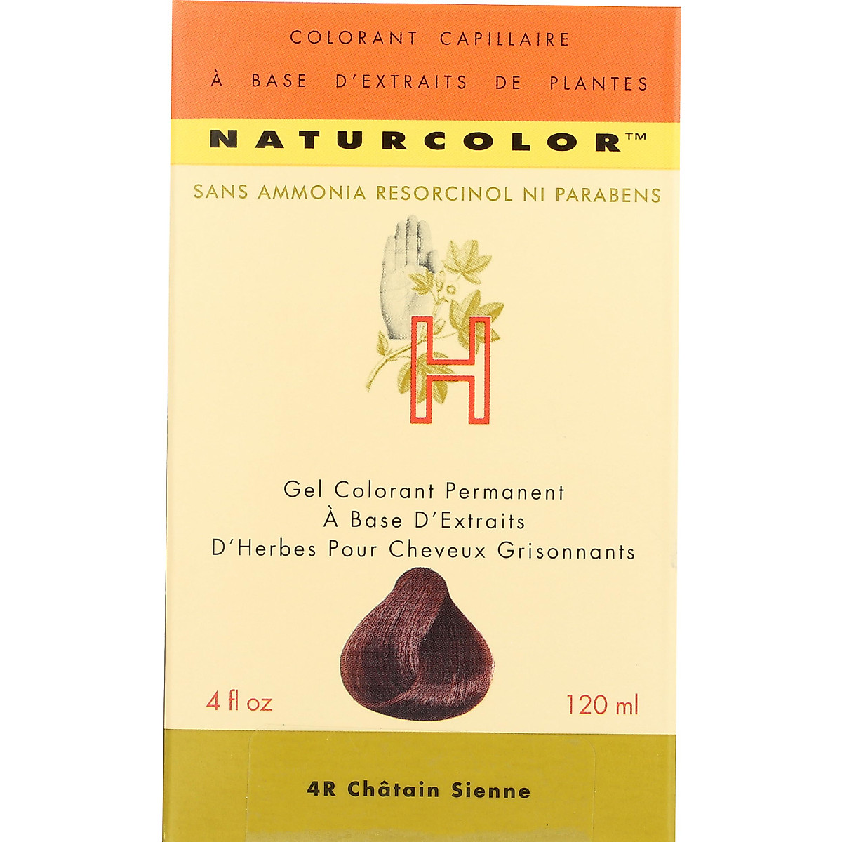 naturcolor Haircolor - Sienna Chestnut Hair Dye, 4 Fl Oz (4R)