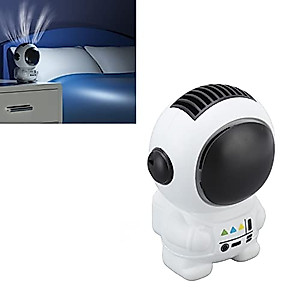 GLOGLOW Astronaut Electric Fan, USB Rechargeable Hanging Neck Fan Handling Gentle Wind Portable for Home Black