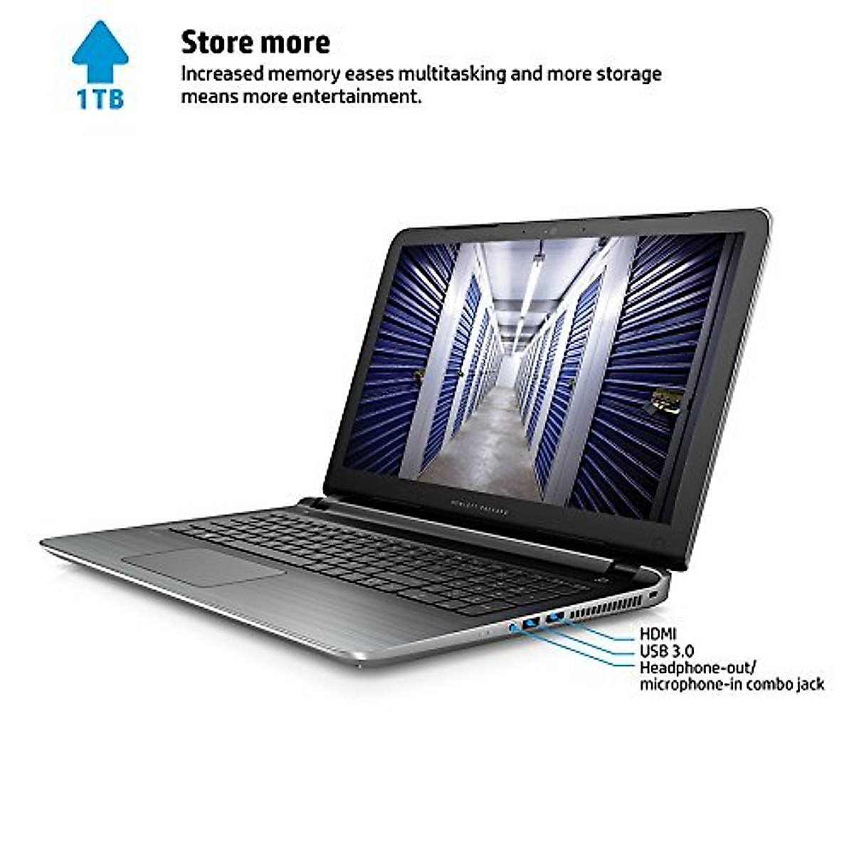 2016 HP Pavilion 15.6" Full HD High Performance Laptop, Intel Core i5-6200U Processor, 6GB RAM, 1TB HDD, 7.5-hour Battery Life, DVD+/-RW, Webcam, WIFI, HDMI, Windows 10