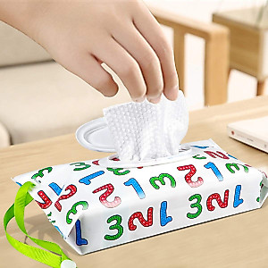 DOERDO 4 Pieces Portable Wet Wipe Pouch Bags Set, Baby Wipe Holder Reusable Travel Wet Wipe Dispenser Keeps Baby Wipe Fresh and Safe