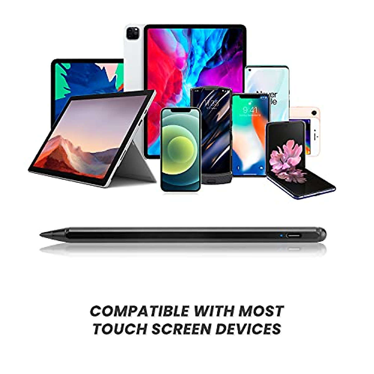 Lenovo Flex 14 2-in-1 Convertible Laptop Stylus Pen, Active Stylus Digital Capacitive Pen for Lenovo Flex 14 Convertible Laptop,High Precision with Ultra Fine Tip,Touch-Control and Rechargeable,Black