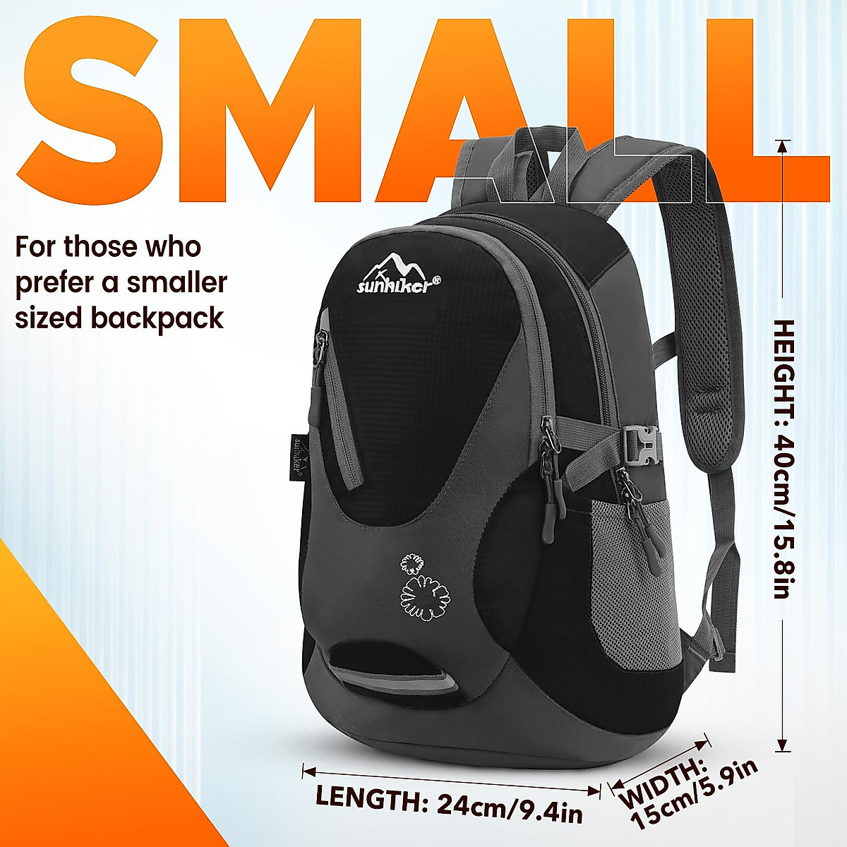 Cycling Hiking Backpack Sunhiker Water Resistant Travel Backpack Lightweight SMALL Daypack M0714