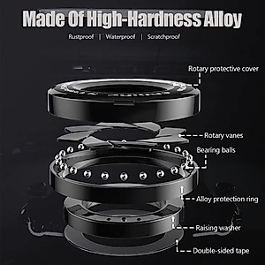 Tybasthe Rotary Push Start Button Cover, Joker Car Accessories Engine Start Stop Button Cover, Car Stickers Interior Decor, Motorcycle Ignition Key Switch Cover, Black