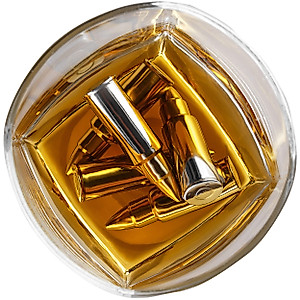 Stainless Steel Whiskey Stones Set of 6 - Gift for Him - Dad, Grandpa, Husband - Chilling Rocks for Whisky, Bourbon, Scotch with Tongs & Freezer Pouch in Premium Gift Box