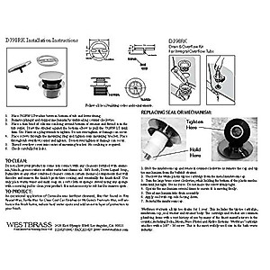 Westbrass Mushroom Tip-Toe Tub Trim Set with Floating Faceplate, Matte Black, D398RK-62