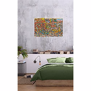 Buyartforless POSTER Where's Waldo? Visual Challange 36x24 Art Print Poster, Multicolor (AQ 241425)y, Living Room