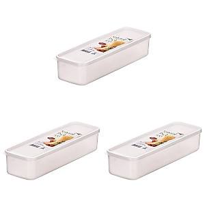 Cabilock Plastic Storage Bins Spaghetti Noodles 3pcs Pasta Container Spaghetti Noodle Storage Spaghetti Keeper Box Kitchen Pantry Storage Noodle Storage Container Storage Drawers re-usable