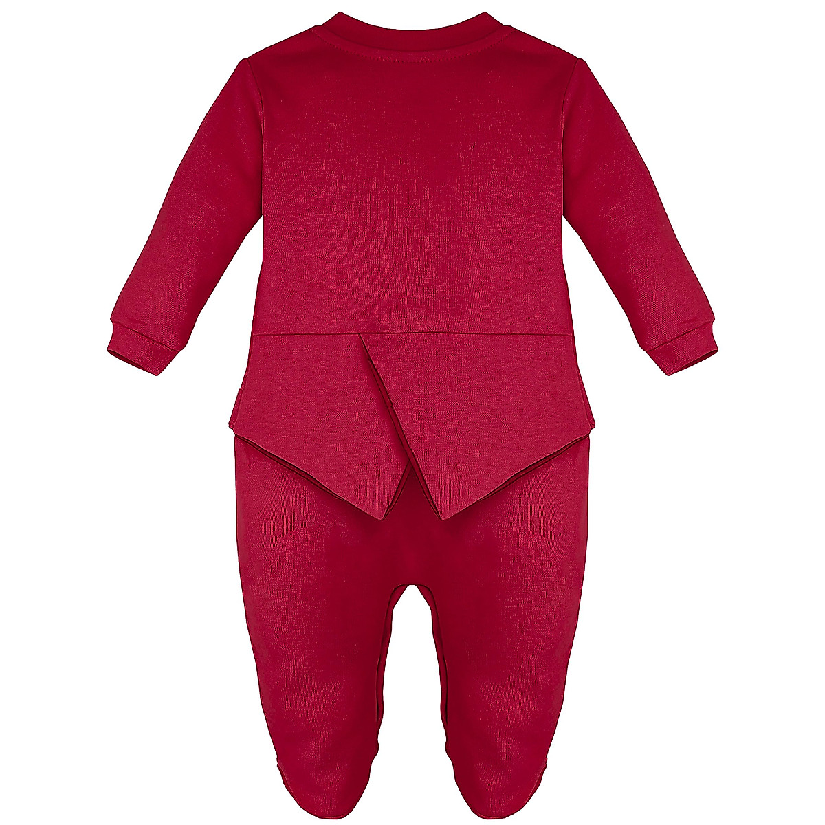 Lilax Baby Boy Gentleman Tuxedo Footie Christmas Holiday Outfit with Bow Tie 3M Red