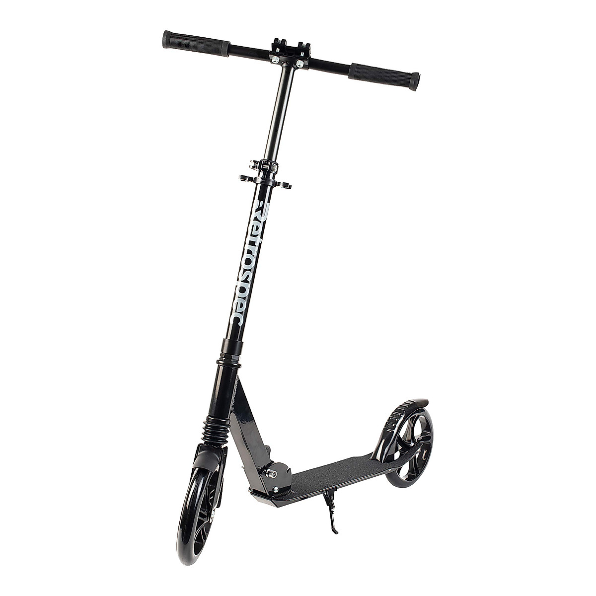 Retrospec Ripper-500 2-Wheel Kick Scooter for Kids 8+ and Adults with Padded Handlebars, PU Wheels, and Grippy Deck, Black