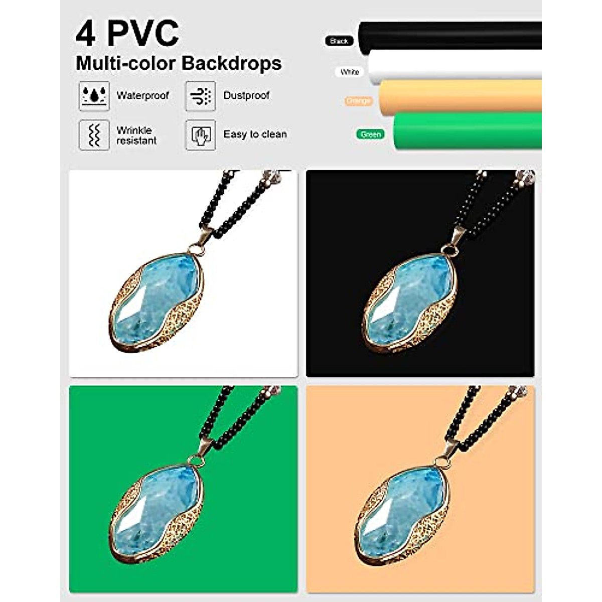 PULUZ Upgrade Light Box & Soft Box, 16"x16" Professional Shooting Tent with 480 LED Lights Photo Studio Light Box Photography with 4 Color PVC Backdrops for Jewelry and Product Photography