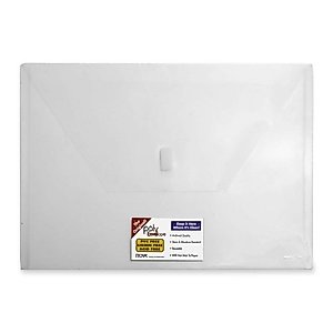 Wholesale CASE of 25 - Itoya Transparent Hook/Loop Closure Poly Envelopes-Poly Envelopes,13"x9-3/8", Clear