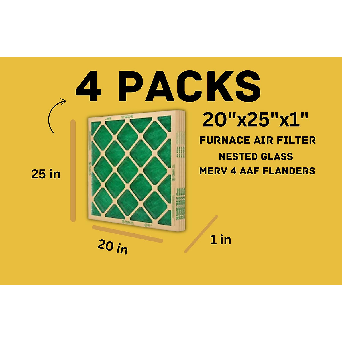 AA Flanders 20x25x1 (4 pack)