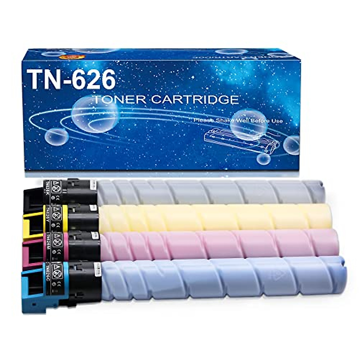 Ledes High Yield 4 Pack TN626 Toner Cartridge Compatible Replacement for Konica Minolta TN-626 tn 626 for Bizhub C450i C550i C650i Printer ACV1130 ACV1230 ACV1330 ACV1430,28000 Pages, BK, C, M, Y