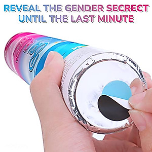 NiToy Gender Reveal Confetti Cannons 1 Pink+1 Blue, Gender Reveal Confetti Powder Cannon, Gender Reveal Decorations and Baby Gender Reveal Party Supplies, 100% Biodegradable Confetti Poppers