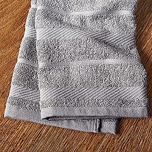 KitchenAid Albany Kitchen Towel 4-Pack Set, Cotton, Grey/White, 16"x26"