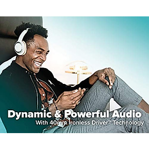 Cleer Audio Enduro 100 Wireless Bluetooth Headphone - Over Ear Fast Charging Lightweight, Podcasting 100Hr Long Battery | Full Charge 4 Day Playback, Play Music & Take Calls Ironless Driver (Sand)