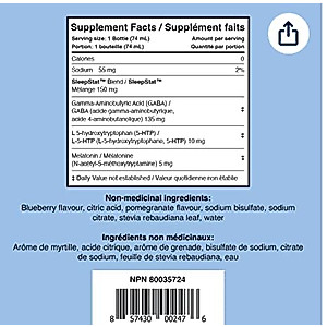 Dream Water Sleep Aid Supplement Drink; Melatonin 5mg, GABA, 5-HTP; Zero Sugar, Natural Flavors, No Added Colors, 2.5 oz Liquid Sleep Shots, Snoozeberry, 12-Count