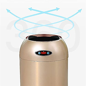 Garbage Can 8L/12L White Creative Intelligent Induction Trash Can Large-Capacity Garbage Storage Box Home Kitchen Living Room Study Bathroom Trash can ( Color : Gold , Size : 12L )