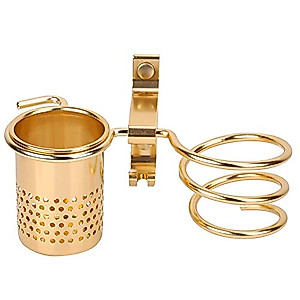 Hair Dryer Holder, Space Aluminum Wall Mounted Hair Dryer Holder Spiral Hair Care Tools Hanging Rack Organizer for Blow Dryer Comb (#2)