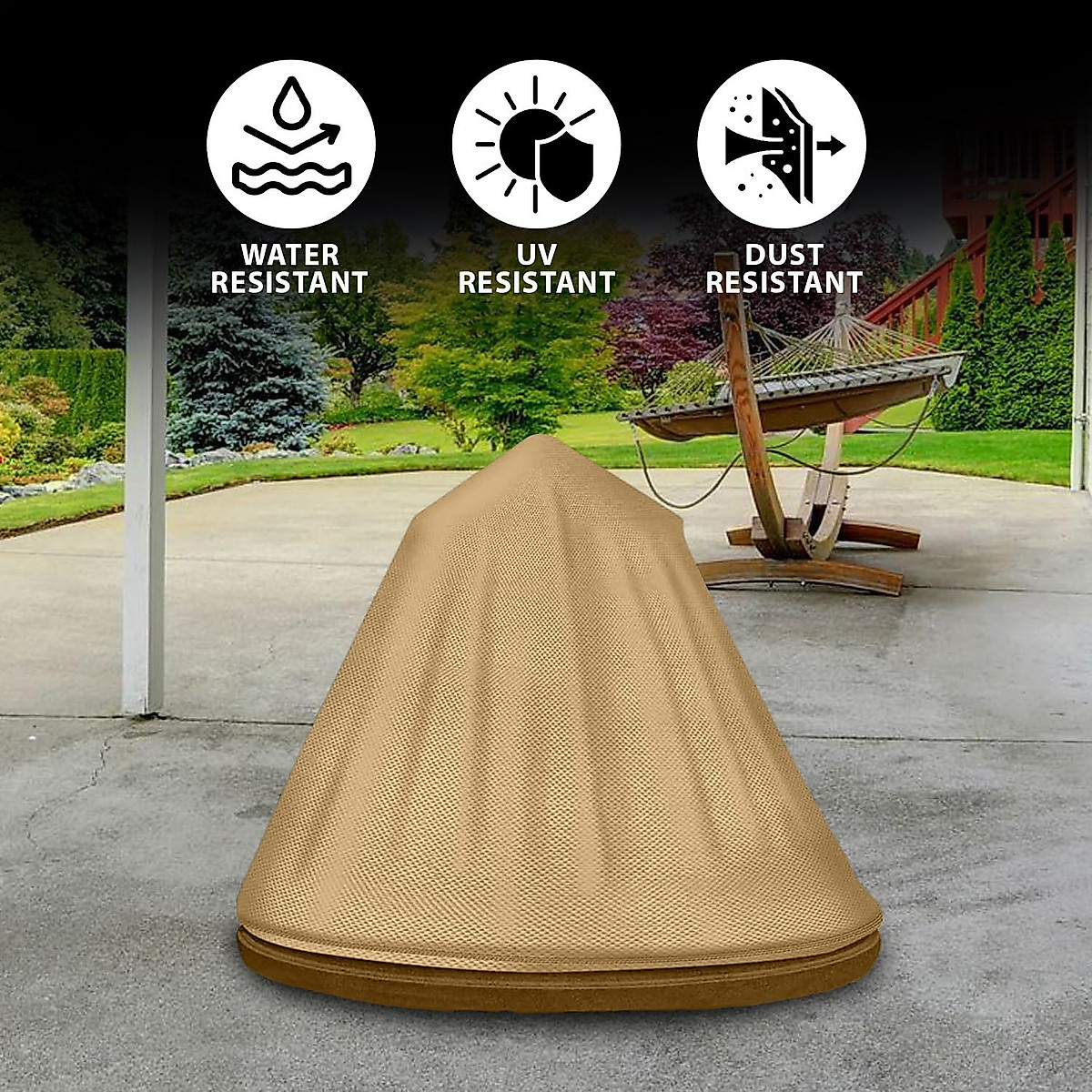 Patio Water Fountain Outdoor – Large Outdoor Fountain Cover - Heavy Duty Furniture 30x30x48 Inches Waterfall Fountain Cover