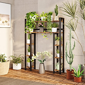 Homeiju Over The Toilet Storage Cabinet with Toilet Paper Holder Stand, 35.5'' Wide Freestanding Bathroom Organizer Space-Saving Toilet Rack for Bathroom, Restroom, Laundry, Rustic Brown