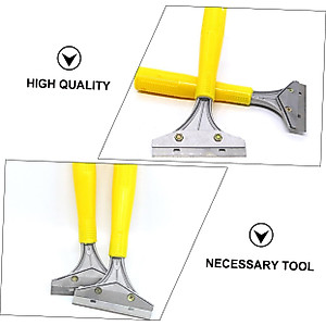 Mikinona 4pcs Cleaning Blade Stovetop Griddle Grill Scraper Utility Scraper Wall Scraper Paint Scraper Floor Scraper Tile Tools Wallpaper Tools Floor Squeegee Yellow Aluminum Alloy