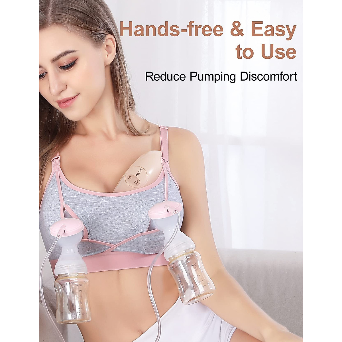 NCVI Warming Lactation Massager, 2-in-1 Breast Massager for Breastfeeding, Lactation Massager for Clogged Ducts, Engorgement, Heat & Vibration for Improved Milk Flow, Nursing Essentials 2 Pack