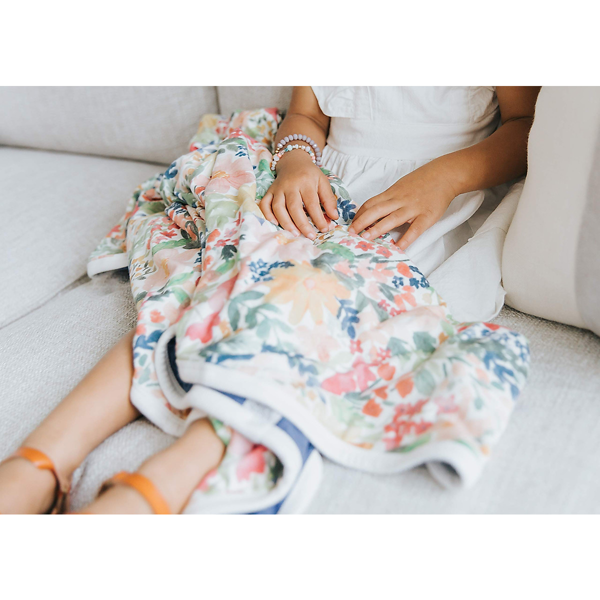 Copper Pearl Three-Layer Baby Blanket: Soft Baby Quilts for Boys and Girls | Breathable, Cozy, Toddler Blanket | Baby Quilt for Newborns | 46x46 Premium Polyester/Rayon | Lark