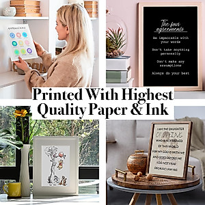 The Four Agreements Inspirational Wall Art - Motivational Wall Decor - Office Wall Art - Motivational Wall Art - Inspirational Quote Poster - Designed & Printed in Texas, 8x10 Glossy Photo paper