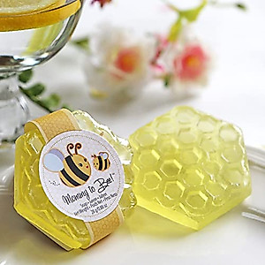 Kate Aspen Sweet Honey & Fresh Flower Scented Honeycomb Soap, Mommy to Bee Baby Shower Favors, Pack of 4 Count,21084NA