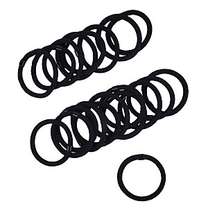 JIEJIAN Thick Hair Ties for Hair - No Damage, Strong Elastic Hair Bands for Women and Girls (5.5MM Pack of 20)