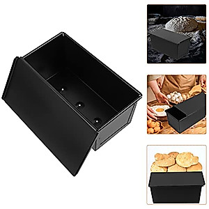 Sandwich Bread Pullman Loaf Pan with Lid Non- Stick Bread Pan Rectangular Loaf Pan Carbon Steel Flat Toast Box Bread Maker Molds for Home Kitchen Oven Baking Oven Pans