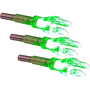 Nockturnal-G Lighted Nock for Arrows with .166 Inside Diameter Including Victory, Easton and G-Uni Brands - Green, 3 Count (Pack of 1)