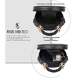 Angel Barcelo Crossbody Purse and Handbags for Women Hobo Tote Fashion Ladies Shoulder Bag Black