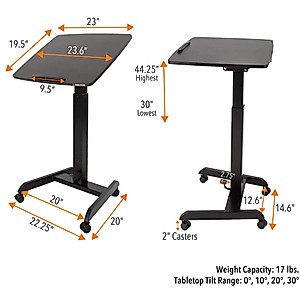 Stand Steady Multifunctional Mobile Podium (Black)