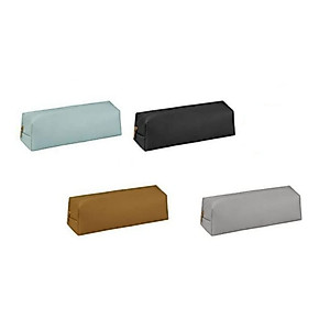 KAEZDD Pencil Bag Pen Case Cosmetic Makeup Bag Pen Pencil Stationery Pouch Bag Case/PU Leather Small Pencil Pouch Stationery Pouch Zipper Bag for Pens, Pencils, Markers (Grey)