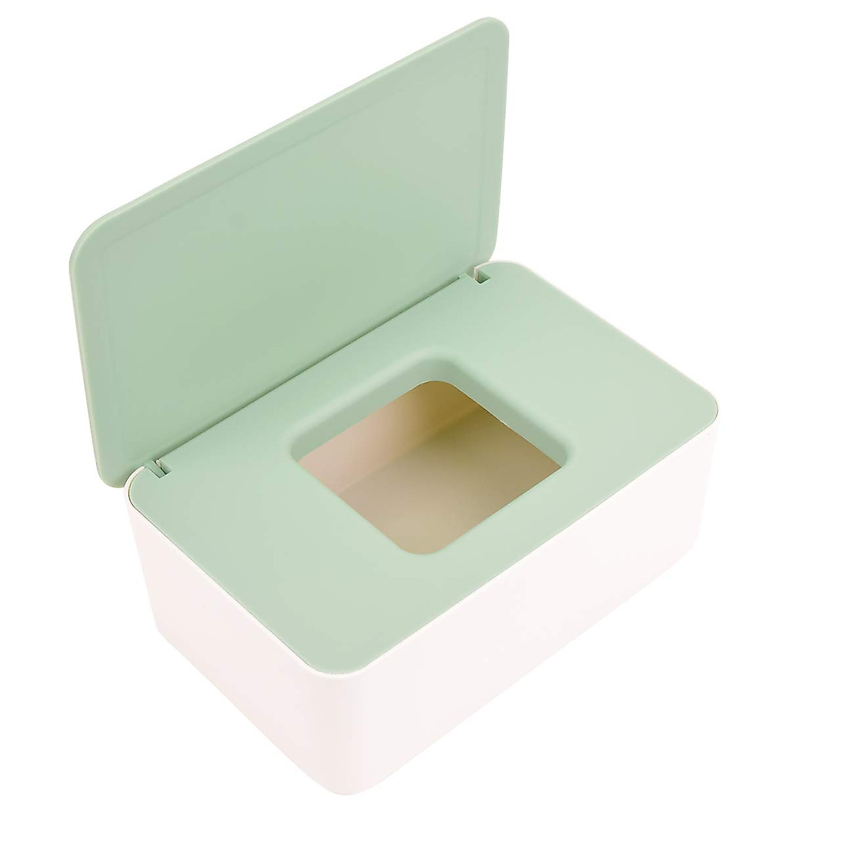 LINGNI Wipes Dispenser, Baby Diaper Wipes Case, Tissue Storage Box, Easy Open & Close Wet Wipe Container, Seal Design Prevent Moisture Loss (1 pc, Light Green)