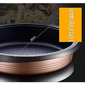 Electric Wok Multi-Function Electric Fire Pot 2 Household Electric Boiling Hot Pot Cooking 4 Fried Roast One Pot Can Be Used In Kitchen Restaurants Gourmet Cooking
