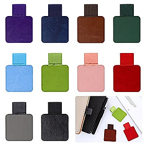 cobee Pen Loop, 10pcs Self-adhesive Pen Holder Elastic Band Pencil Elastic Loop Leather Pen Loop Holders Notebook Pen Holder Strong Adhesive Pen Rings Muti Color Pen Loop Holders for Notebooks