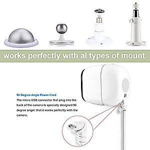 JESSY Weatherproof Outdoor Power Cable for Arlo Pro and Arlo Pro 2 with Quick Charge 3.0 Power Adapter Compatible with Arlo Pro,Arlo Pro 2,Arlo Go and Arlo Security Light (Charger and 10ft/3m Cord)