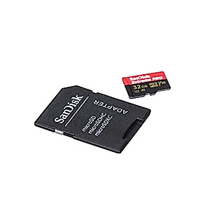 SanDisk Extreme PRO microSDHC Memory Card Plus SD Adapter up to 100 MB/s, Class 10, U3, V30, A1 - 32GB SDSQXCG-032G
