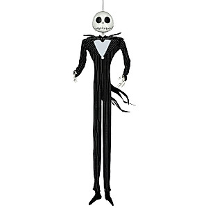 Disney The Nightmare Before Christmas Jack Skellington Full Size Poseable Hanging Character Decoration, Polyester, Multi