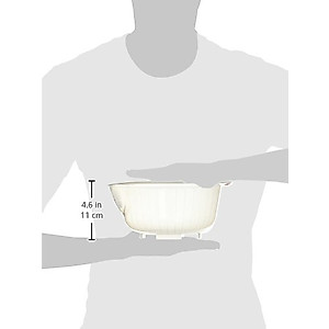 Inomata Japanese Rice Washing Bowl with Strainer, 2.5-Quart Capacity