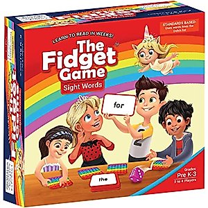 The Fidget Game Learn to Read in Weeks Master 220 High-Frequency Dolch Sight Words Curriculum-Appropriate for Pre-K to Grade 3 - Popping Mats & Dice