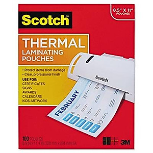 Scotch Thermal Laminating Pouches Premium Quality, 5 Mil Thick for Extra Protection, 20 Pack Photo Size Laminating Sheets, Our Most Durable Lamination Pouch, 5 x7 inches, Clear (TP5903-20)
