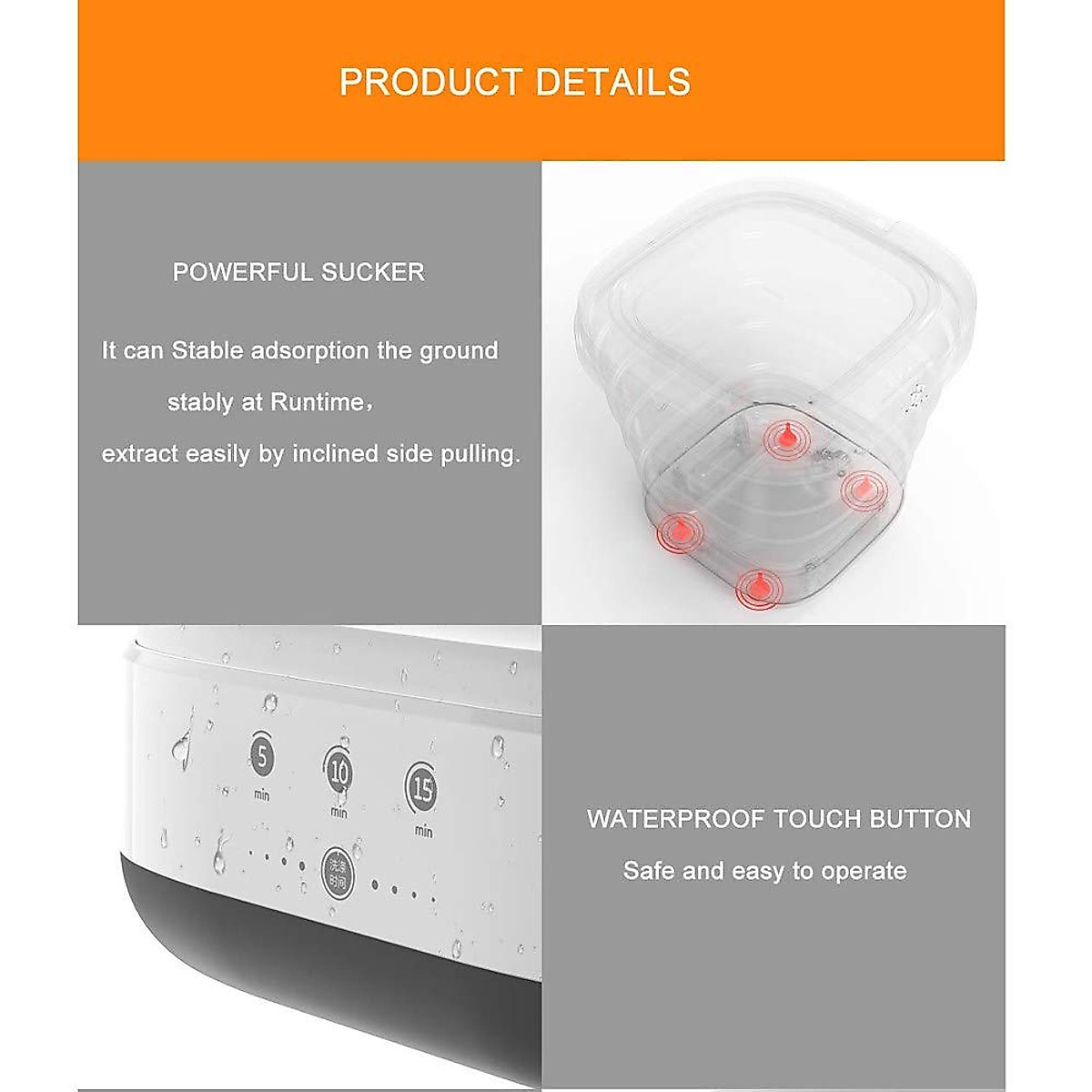 Portable Mini Folding Clothes Washing Machine, Bucket Automatic Home Travel Self-Driving Tour Underwear Foldable Washer, Pink