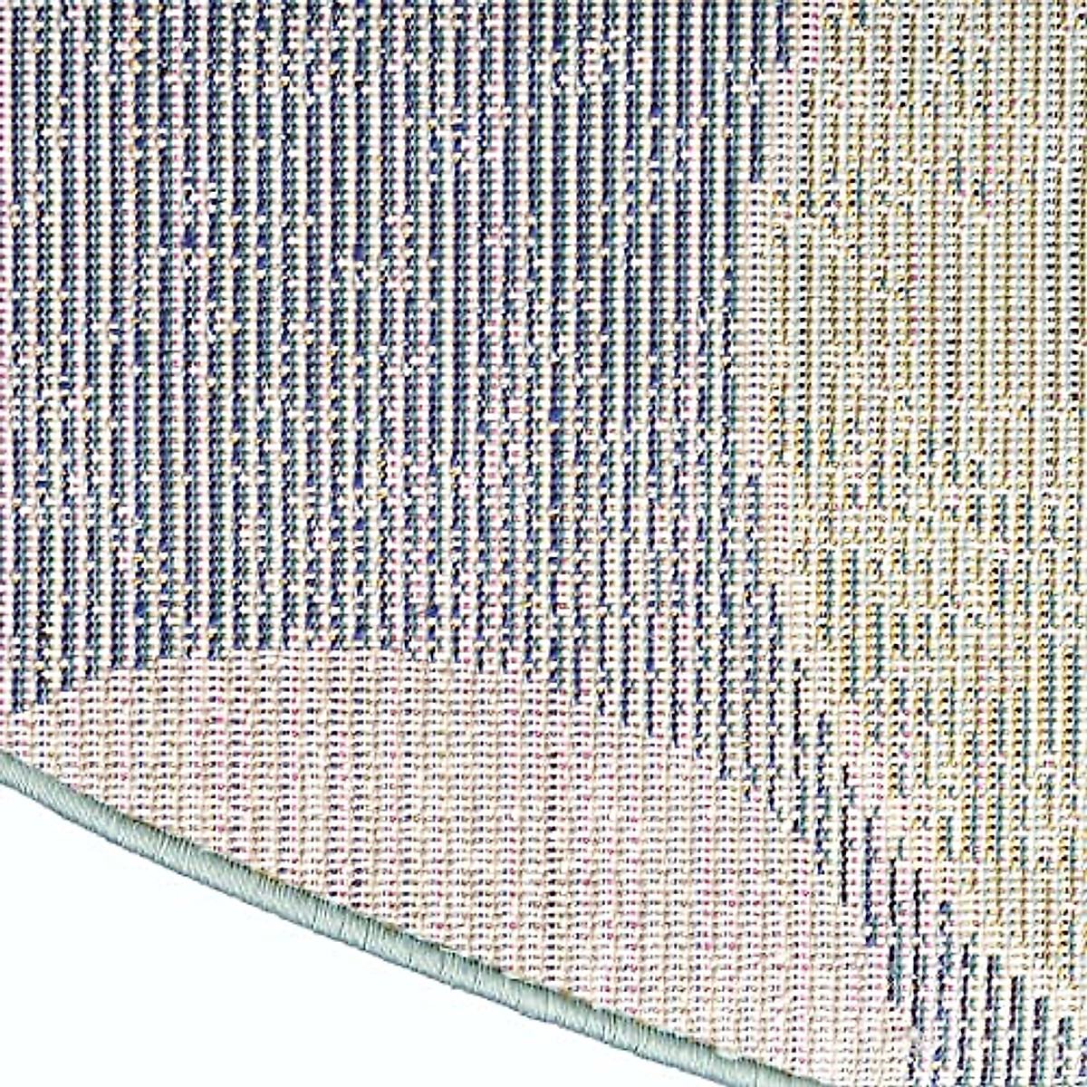 Unique Loom Chromatic Collection Modern Bokeh & Vibrant Abstract Area Rug for Any Home Décor, 8' 0" x 8' 0", Navy Blue/Beige