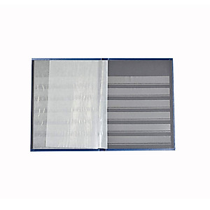 Lighthouse Stockbook DIN A5, 32 black pages, non-padded cover, blue