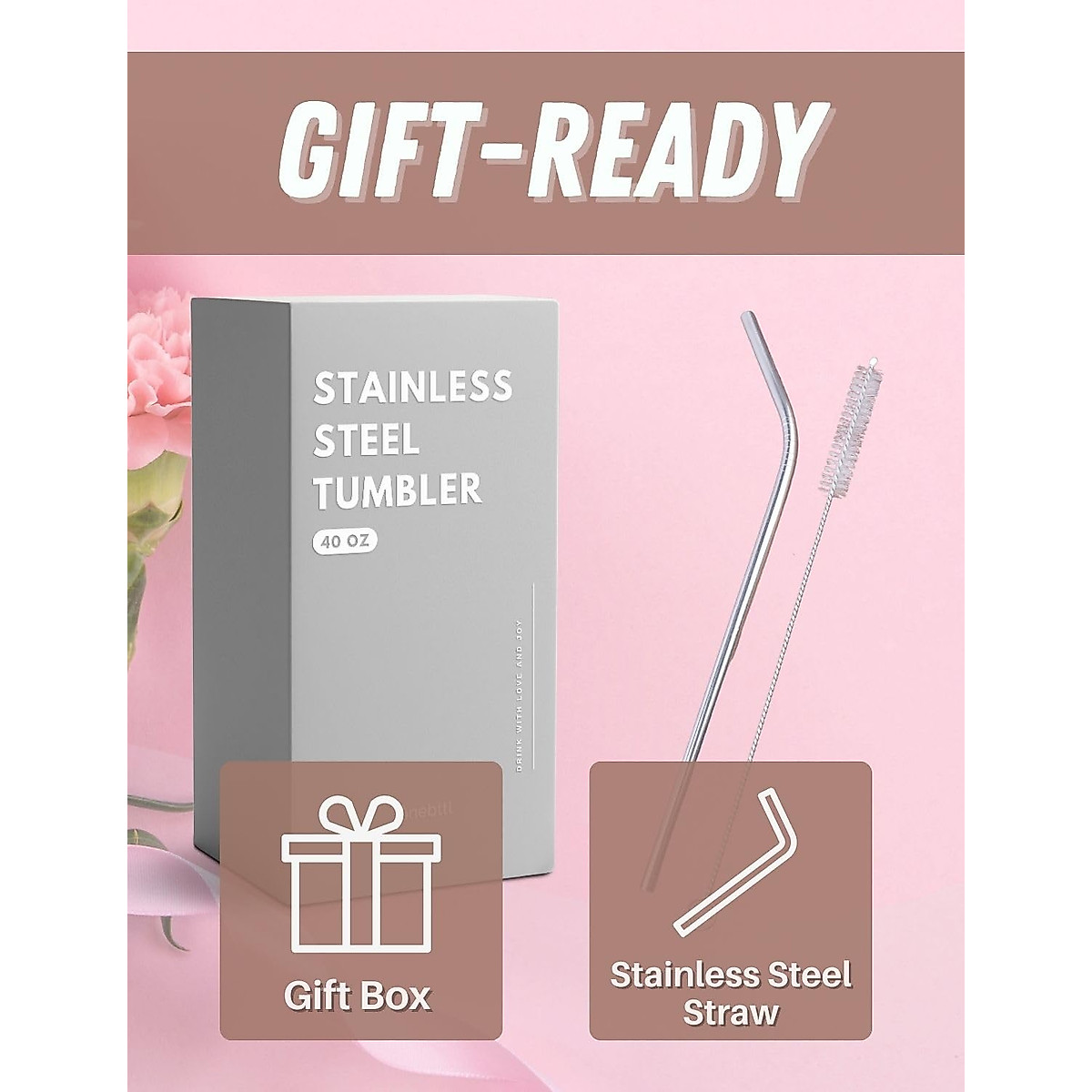 Onebttl Queen of the Camper Tumbler RV Gifts for Women, Coffee Mug for Campers, RV Enthusiasts, Motorhome Owners, Stainless Steel Insulated 1180ml/40oz