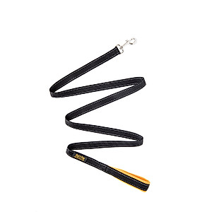 Mighty Paw Dog Leash - Reflective Design with Comfortable Padded Handles - Dog Walking Leash - Unchewable Dog Leash - Dog Leash Comfort Handle - Premium Leash for All Dog Sizes - 6 Feet (Black/Orange)